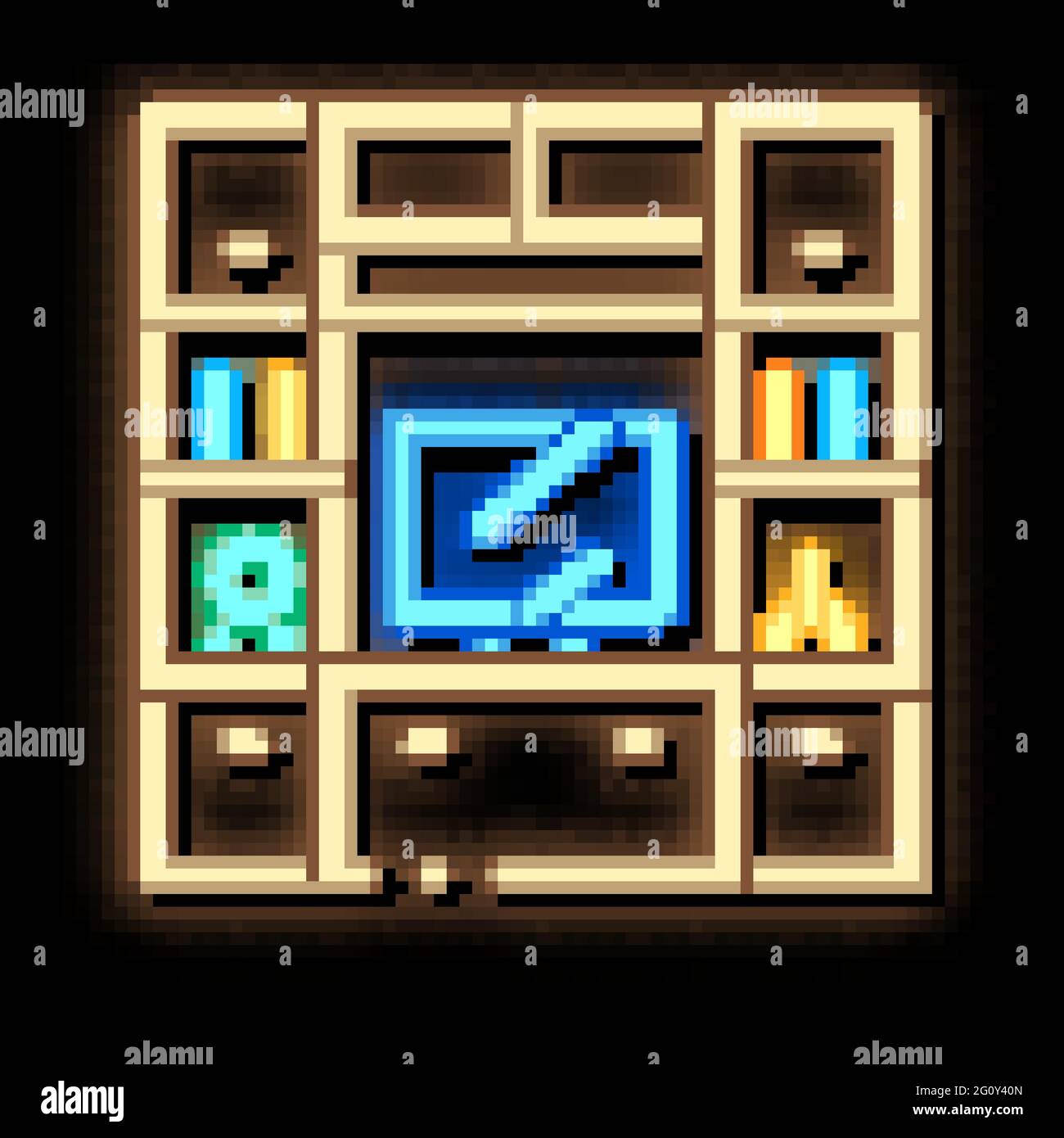 Glowing desktop icon hi-res stock photography and images - Alamy