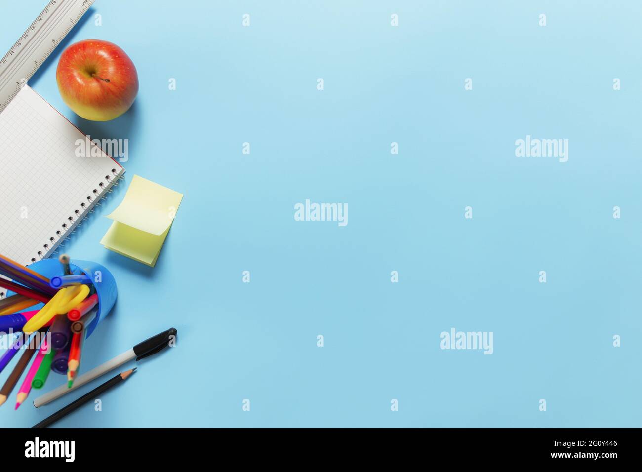 Desk Blank Paper Ruler Pens High Resolution Stock Photography and ...