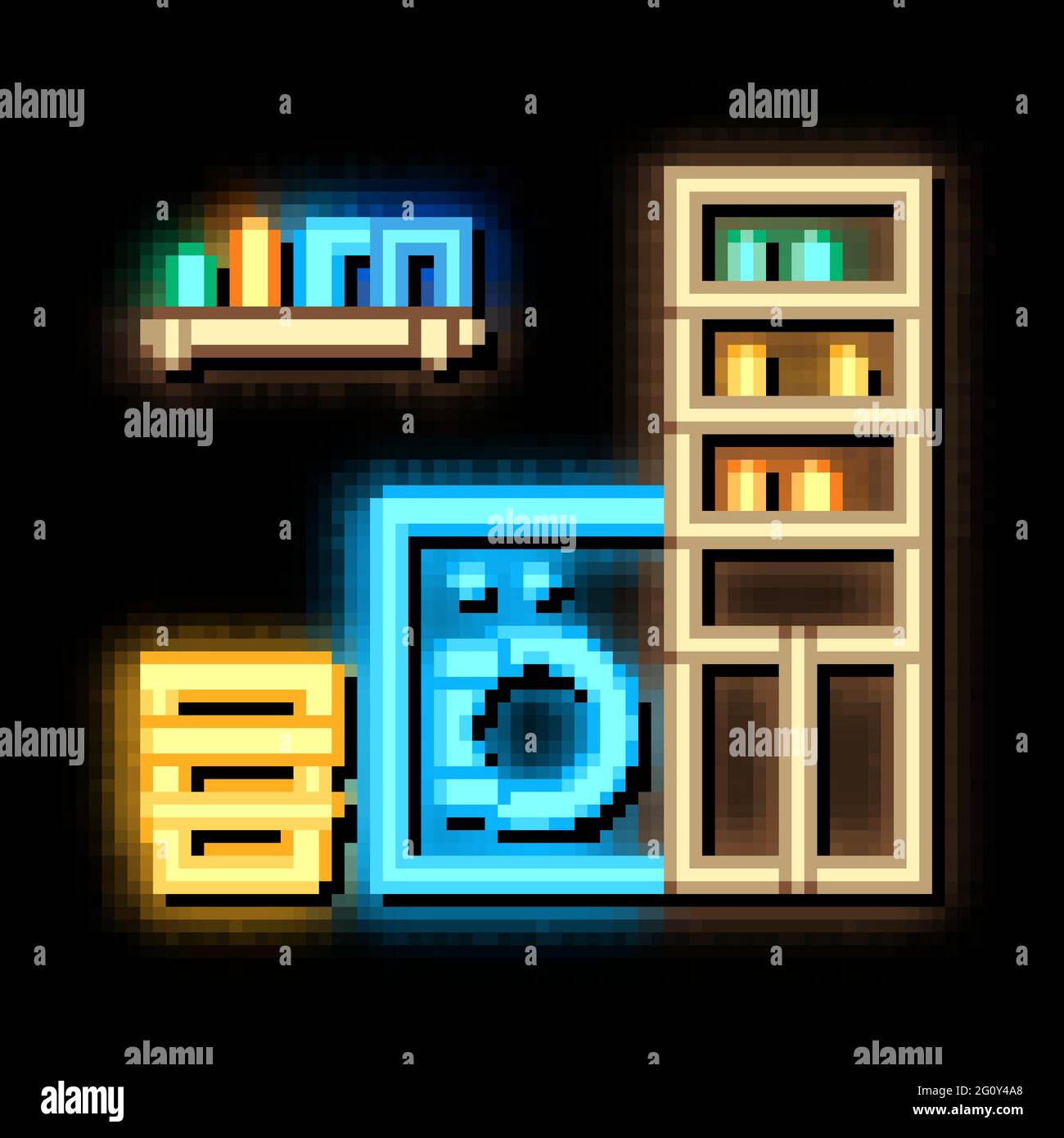 Laundry neon glow icon illustration Stock Vector Image & Art - Alamy