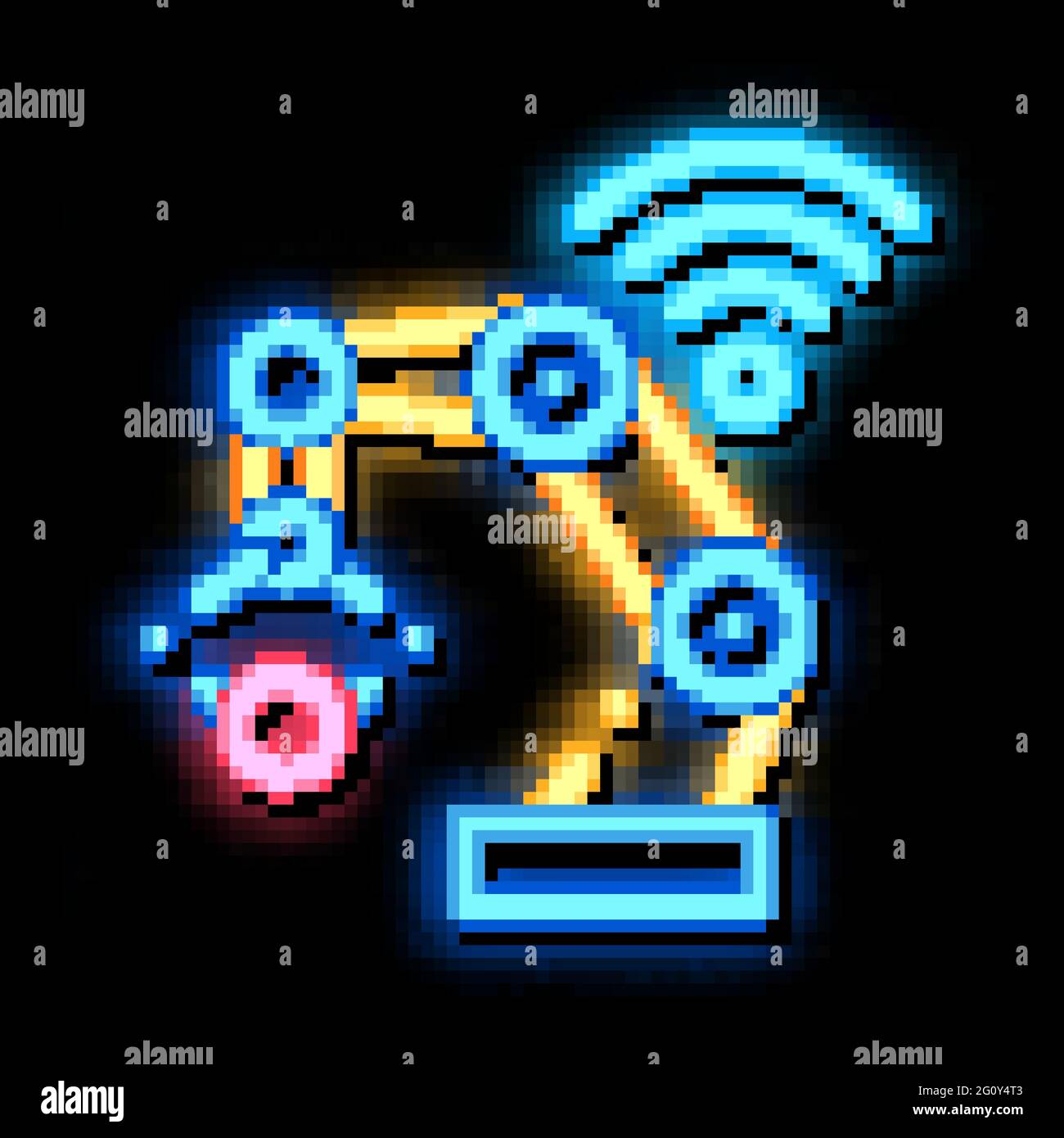 Smart Robot neon glow icon illustration Stock Vector Image & Art - Alamy