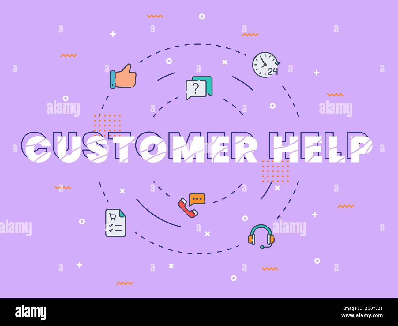 customer help typography calligraphy lettering art word with color ...