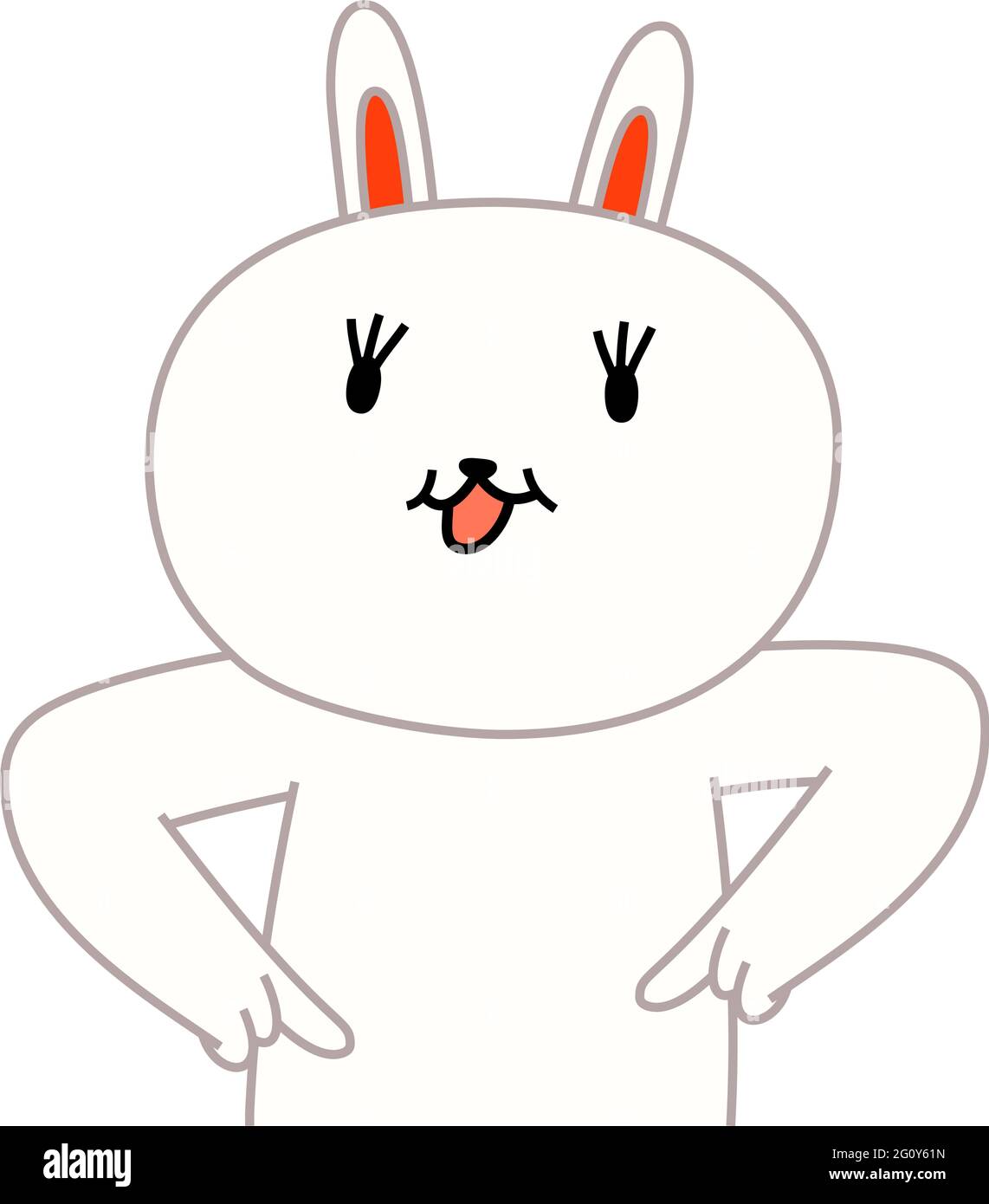 This is a illustration of rabbit that guides you by pointing your ...
