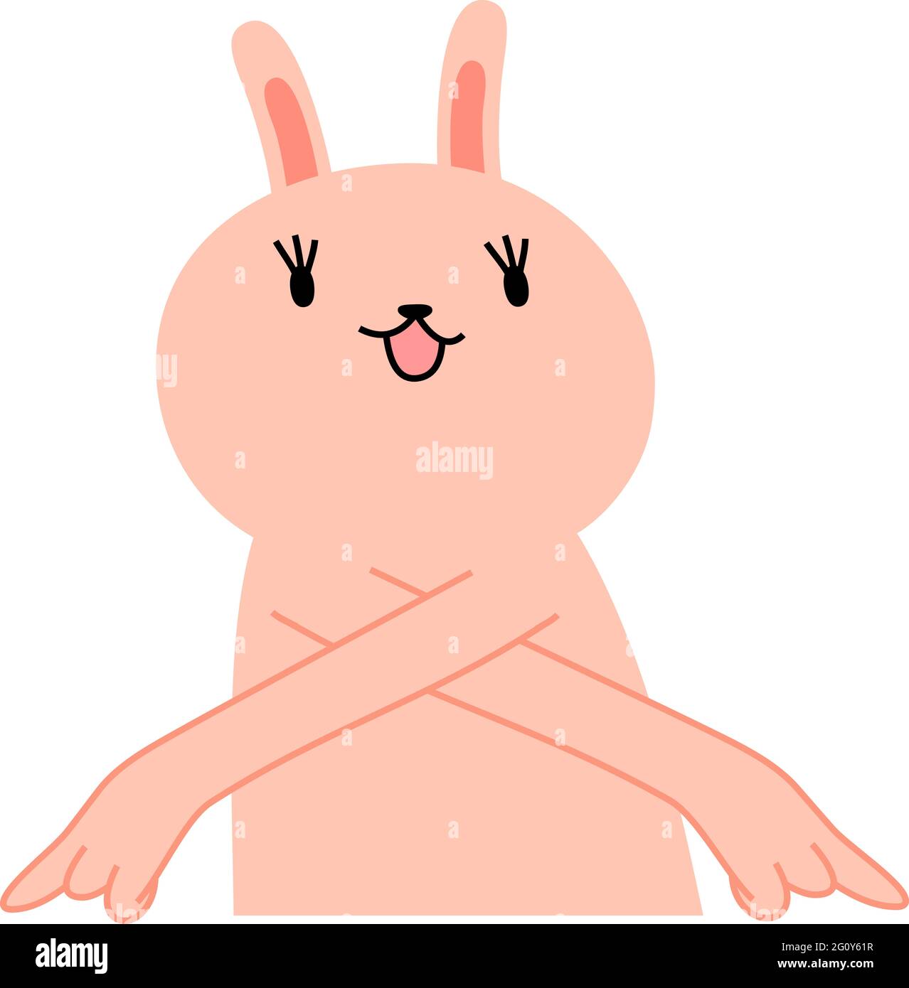 This is a illustration of rabbit that guides you by pointing your ...