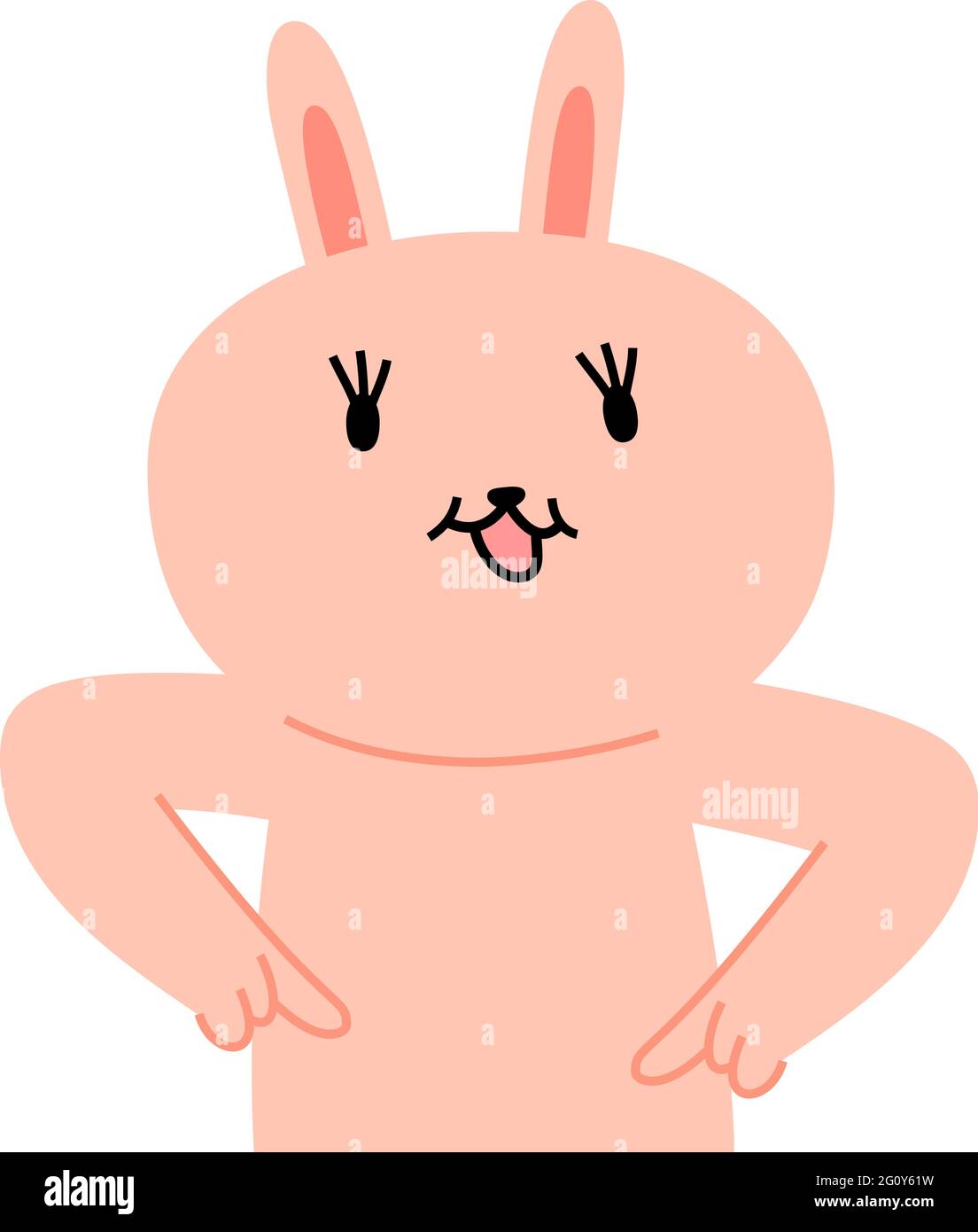 This is a illustration of rabbit that guides you by pointing your ...