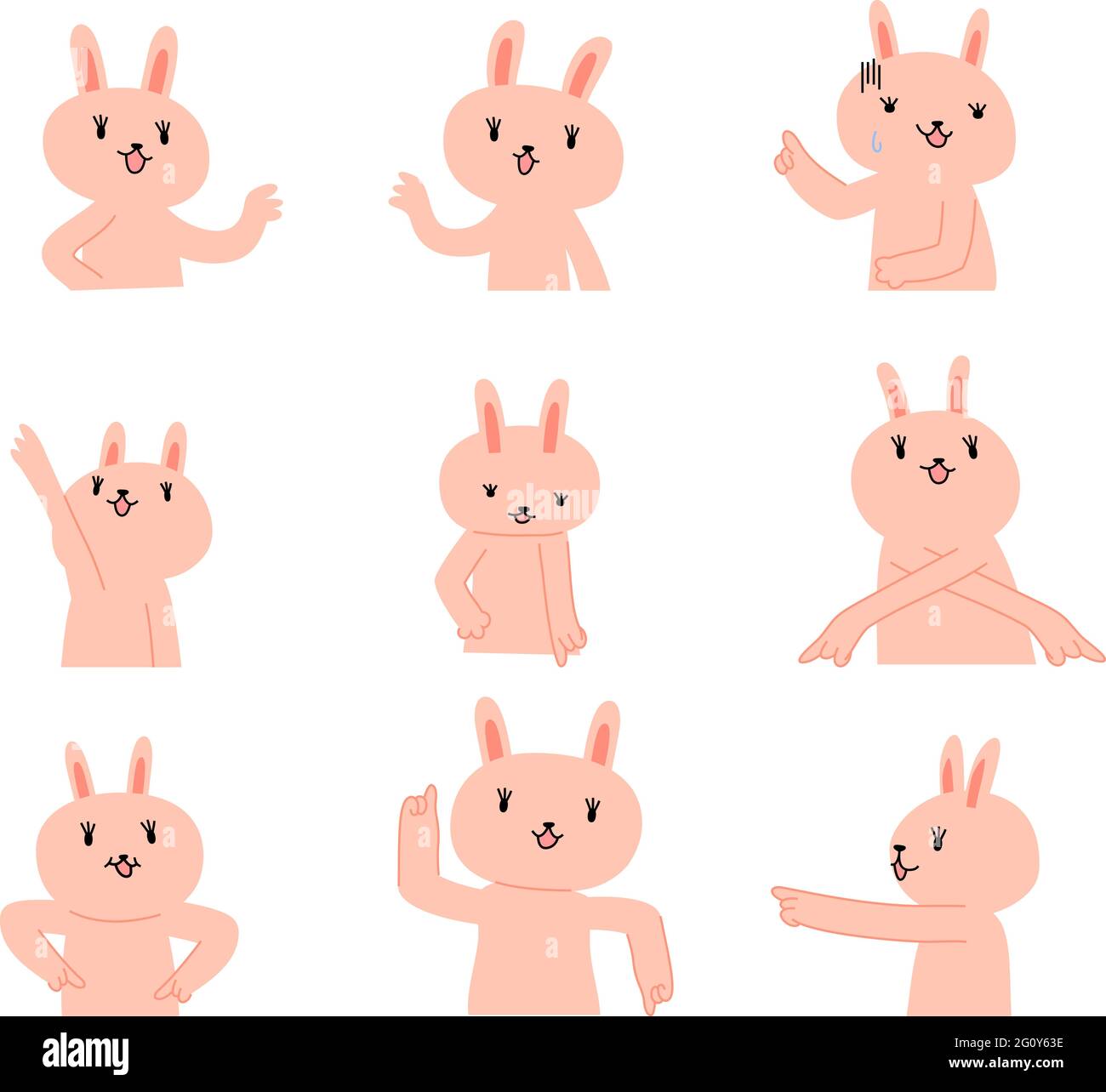 This is a illustration of rabbit that guides you by pointing your ...
