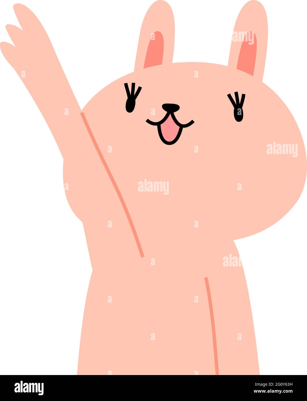 This is a illustration of rabbit that guides you by pointing your ...