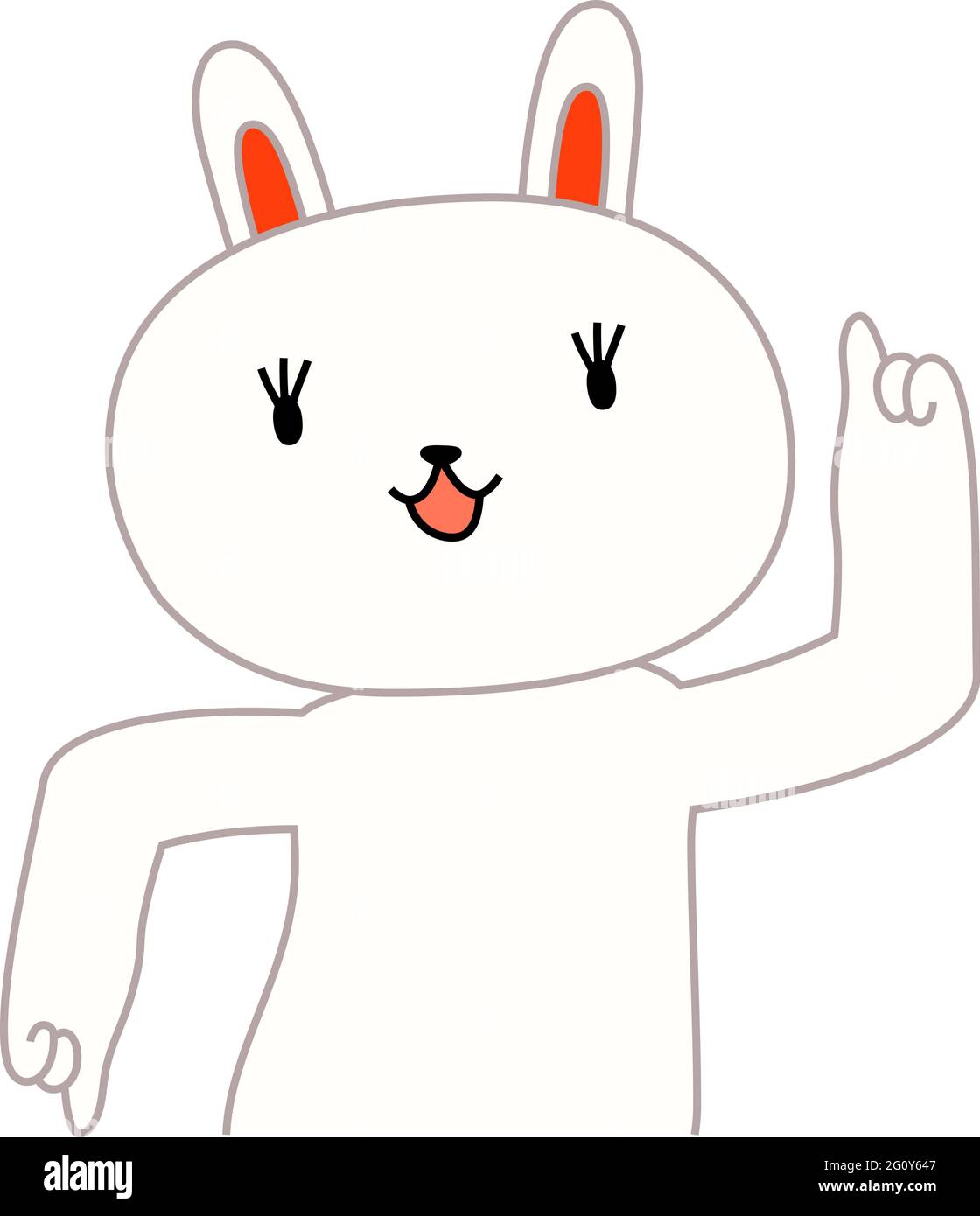 This is a illustration of rabbit that guides you by pointing your ...