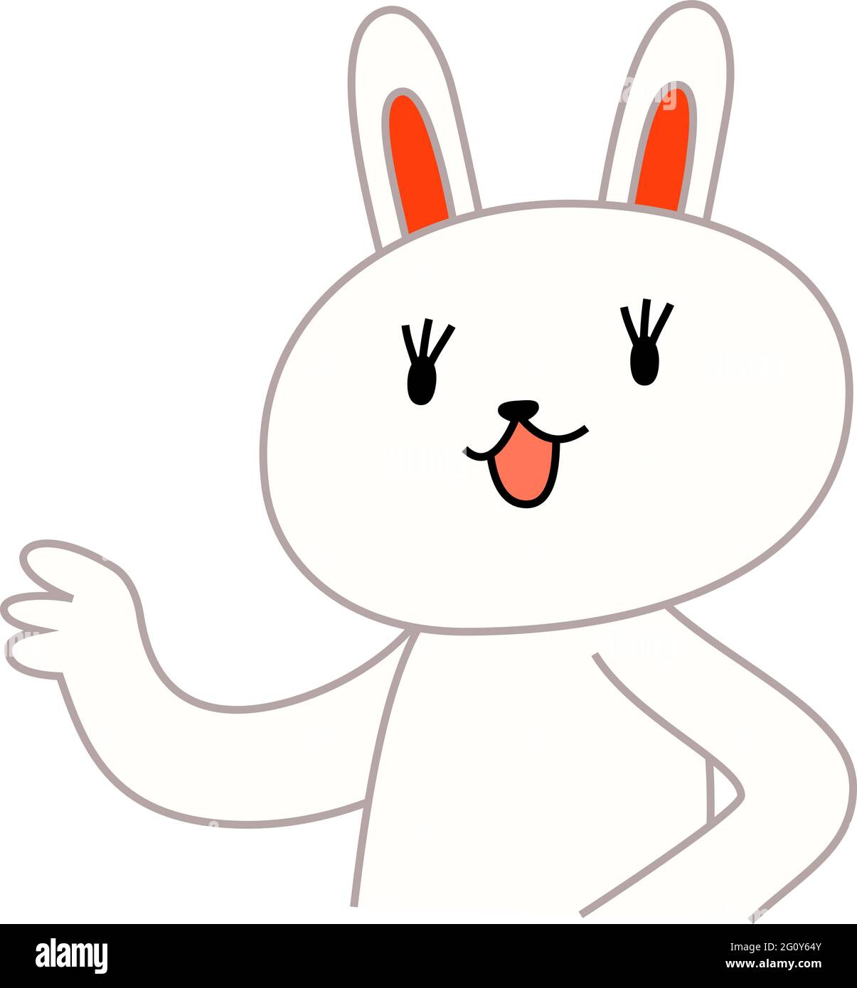 This is a illustration of rabbit that guides you by pointing your ...