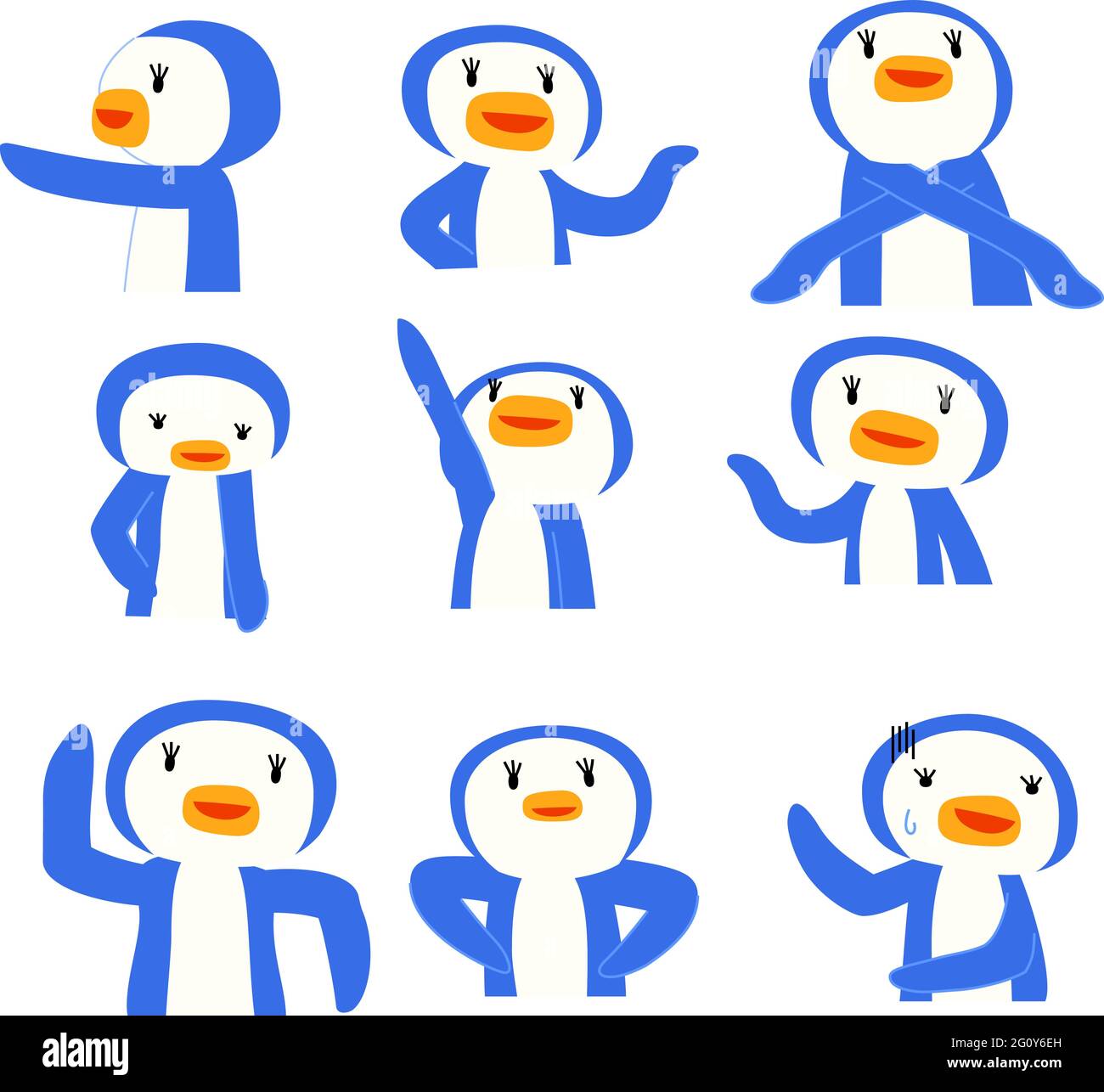 This is a illustration of Penguin that guides you by pointing your ...