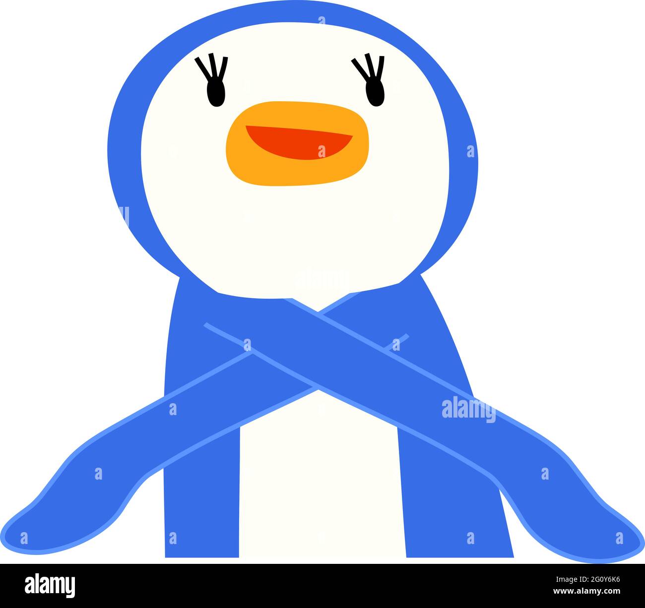 This is a illustration of Penguin that guides you by pointing your ...
