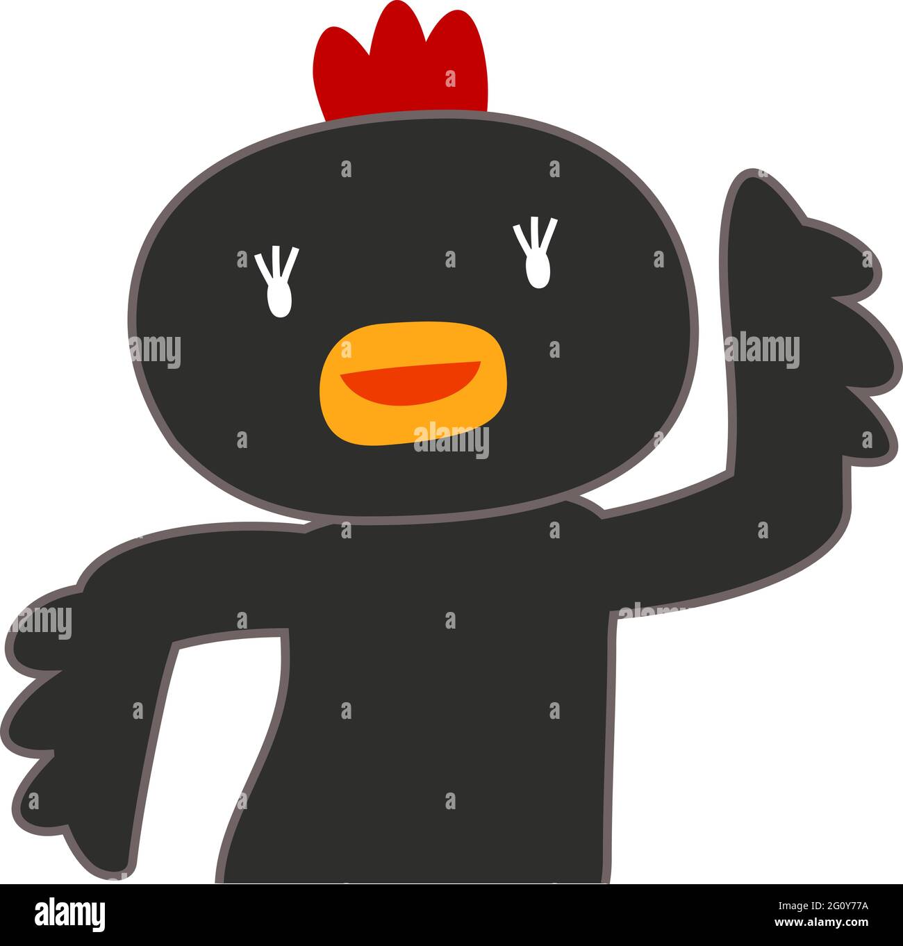 This is a illustration of chicken that guides you by pointing your ...