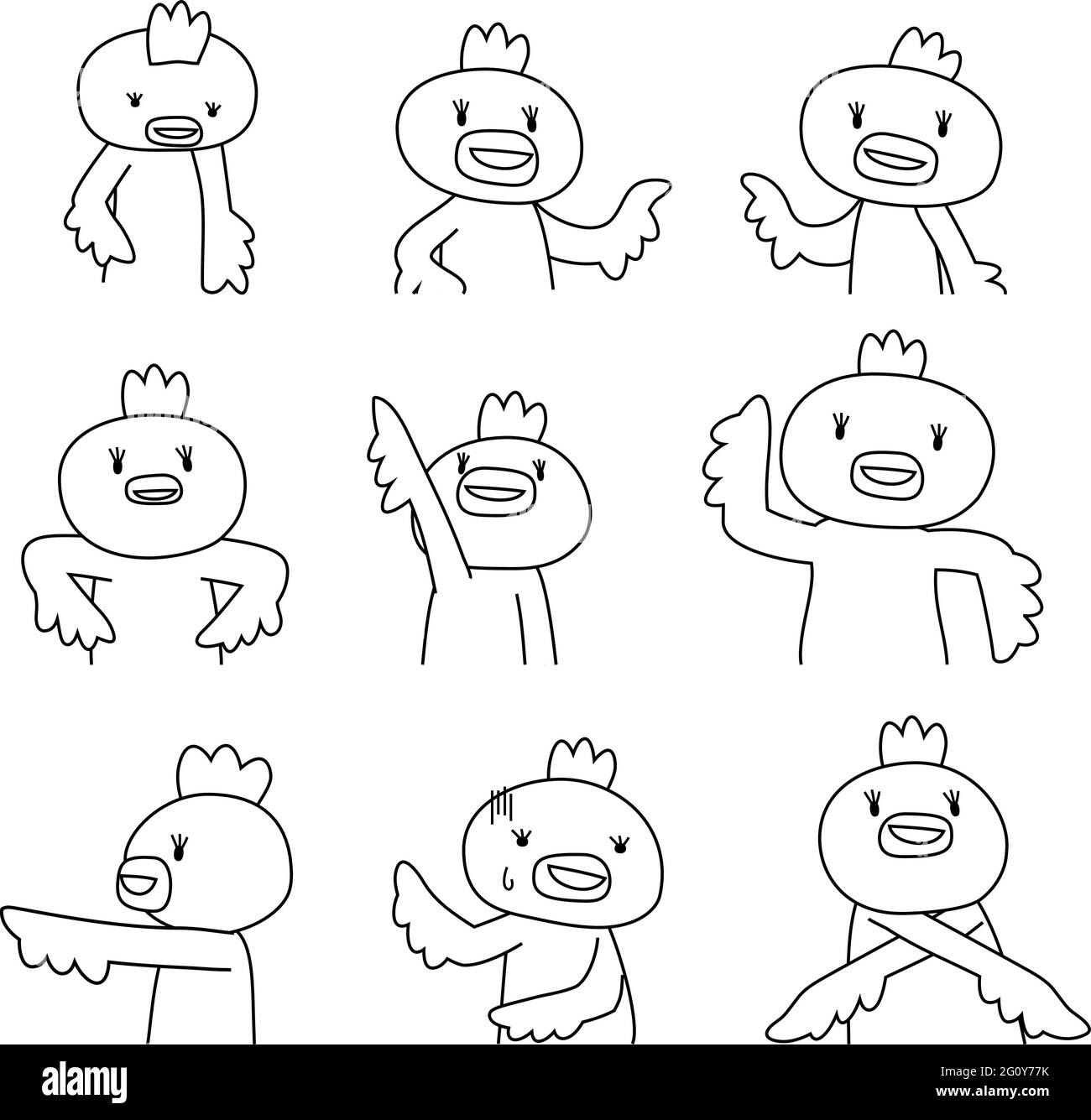 This is a illustration of chicken that guides you by pointing your ...