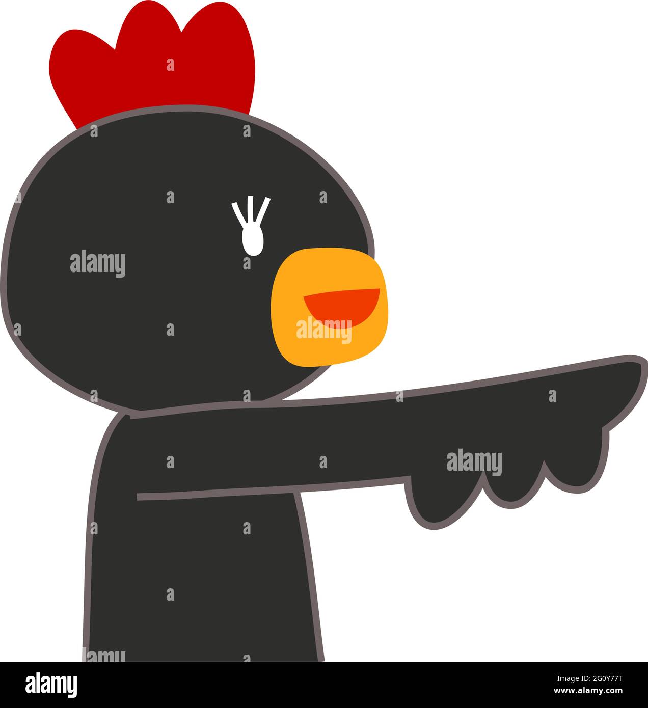 This is a illustration of chicken that guides you by pointing your ...