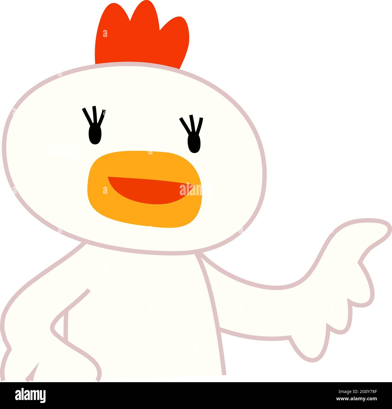 This is a illustration of chicken that guides you by pointing your ...