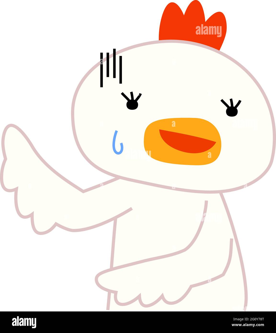 This is a illustration of chicken that guides you by pointing your ...
