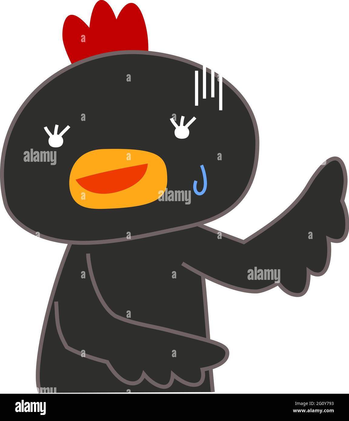 This is a illustration of chicken that guides you by pointing your ...