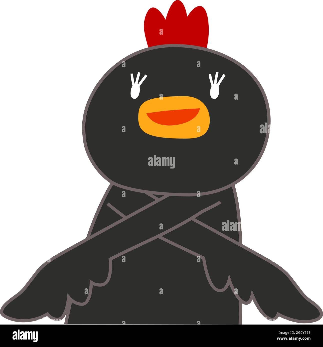 This is a illustration of chicken that guides you by pointing your ...