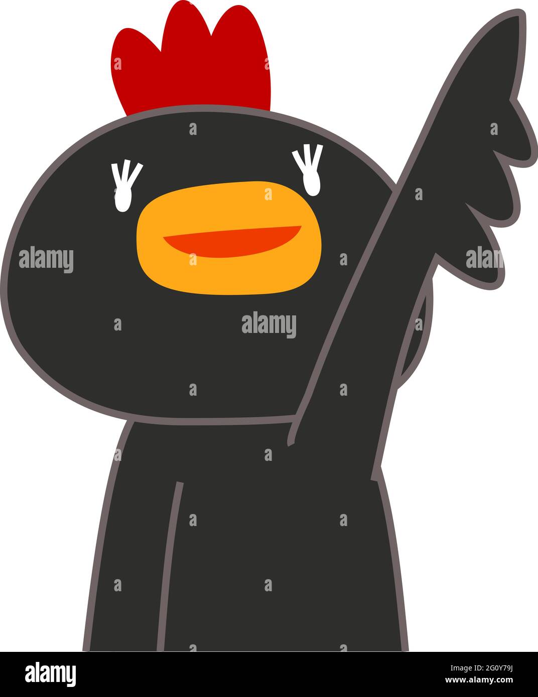 This is a illustration of chicken that guides you by pointing your ...