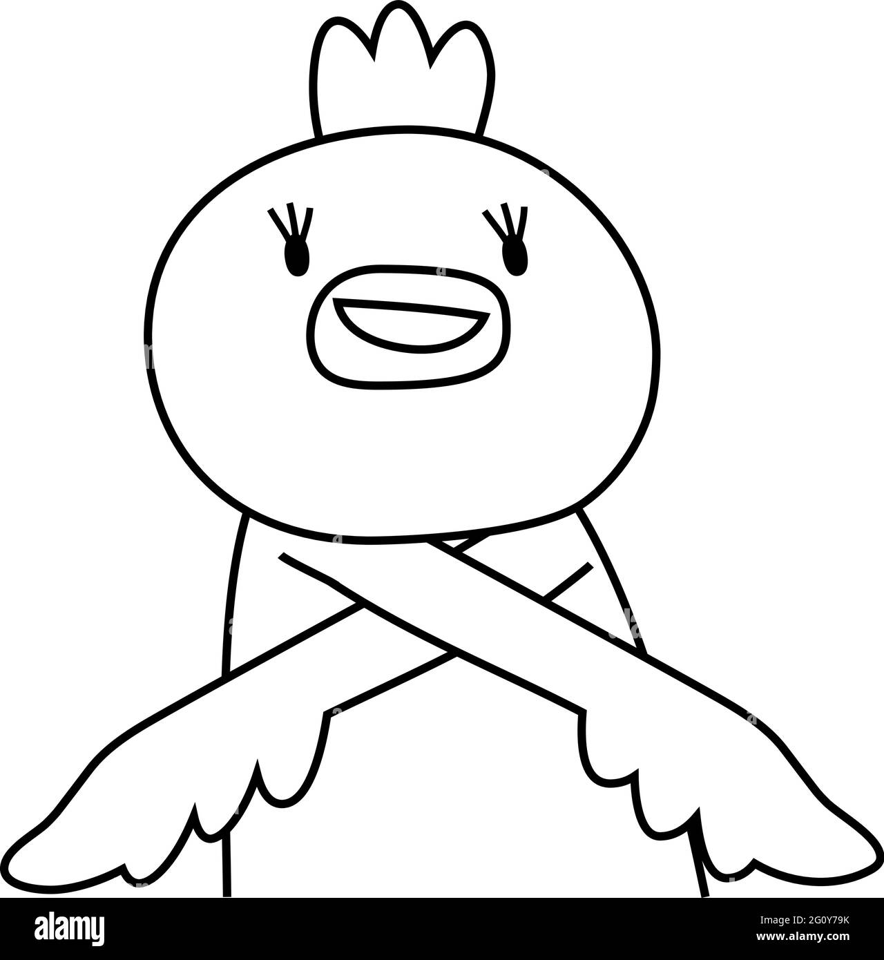 This is a illustration of chicken that guides you by pointing your ...