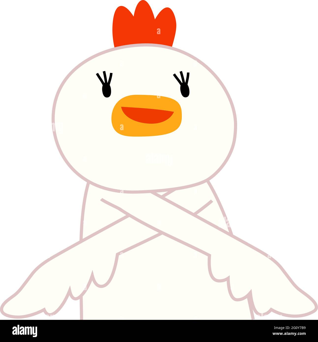 This is a illustration of chicken that guides you by pointing your ...