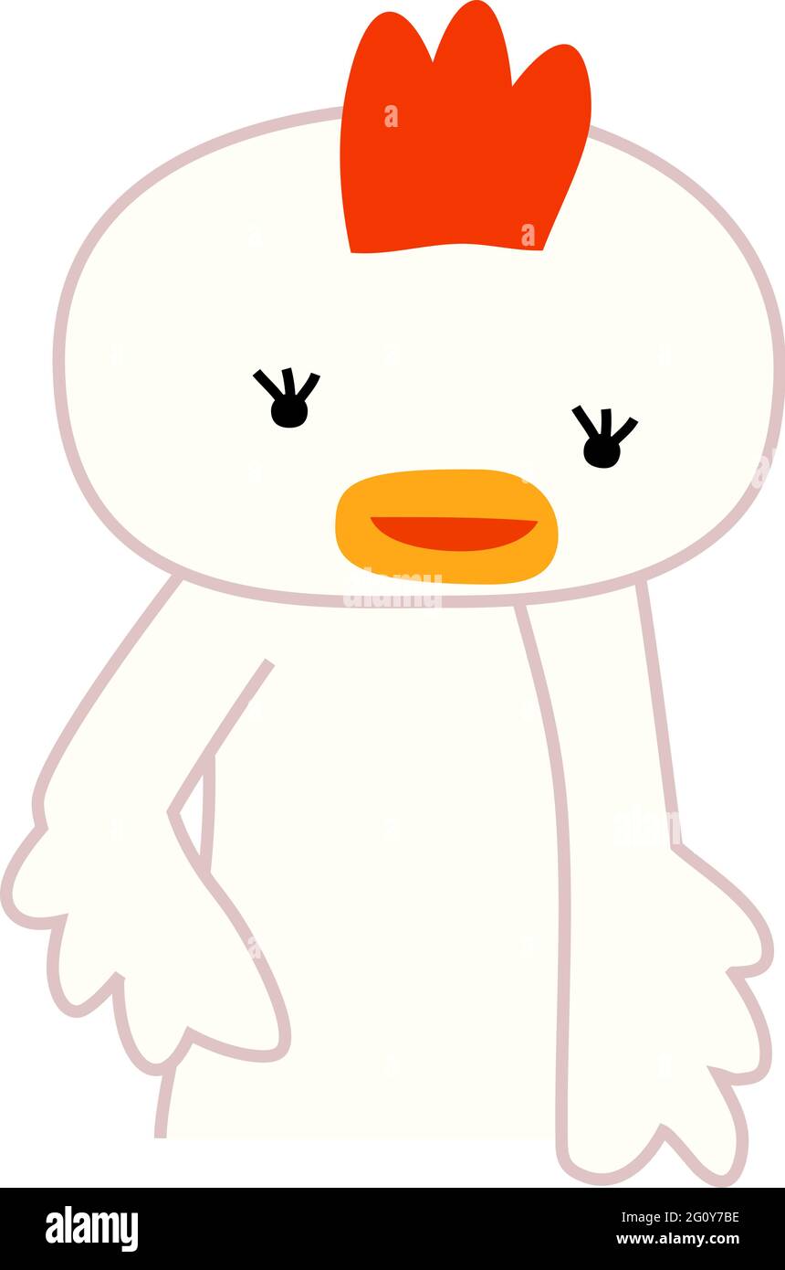 This is a illustration of chicken that guides you by pointing your ...