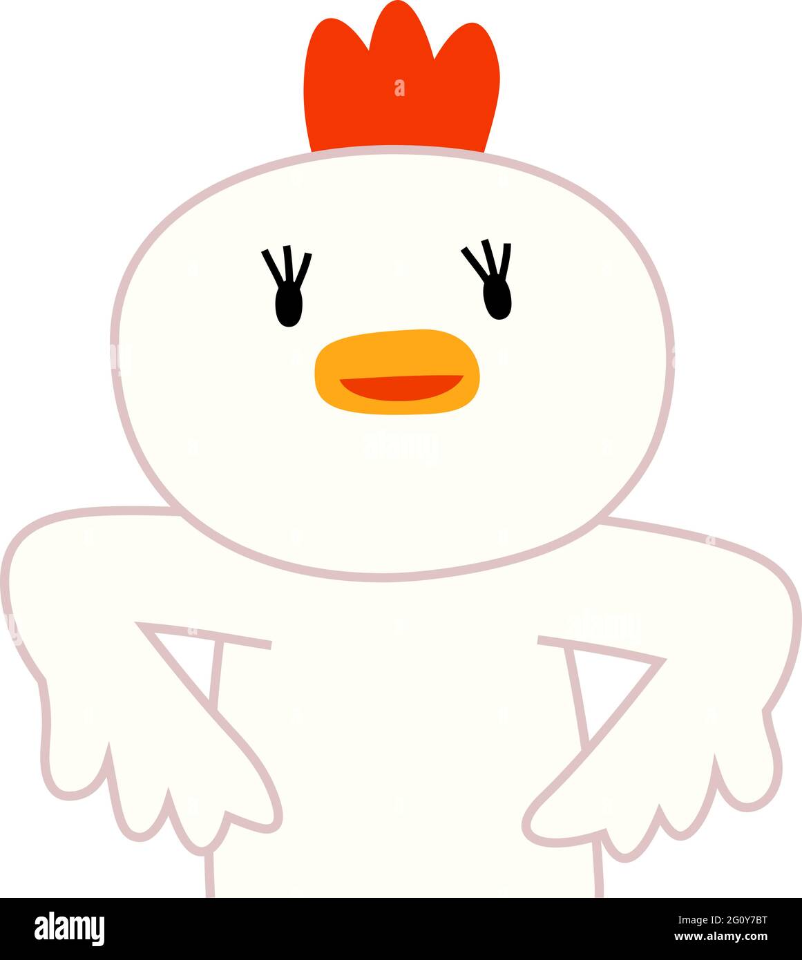This is a illustration of chicken that guides you by pointing your ...