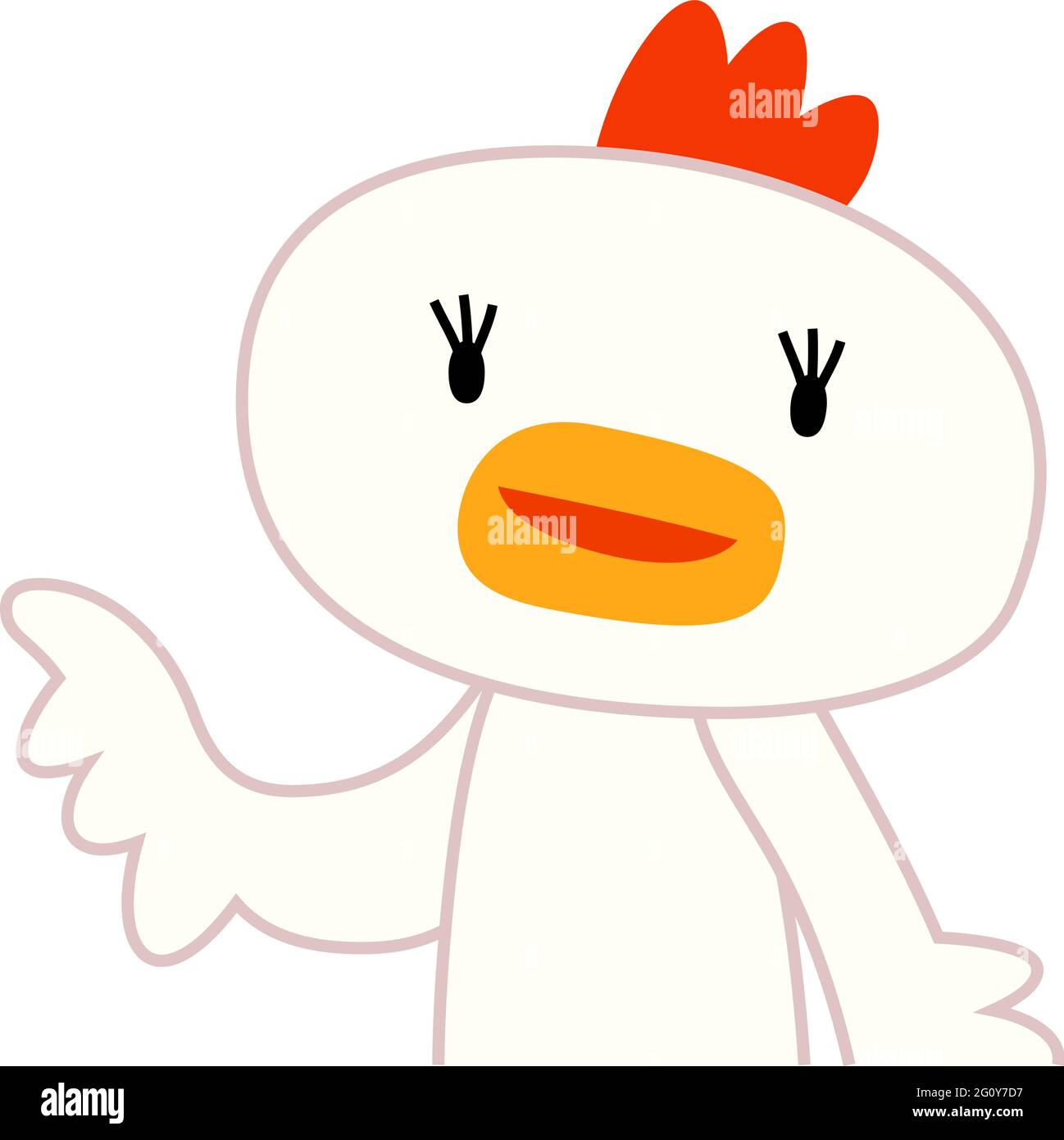 This is a illustration of chicken that guides you by pointing your ...