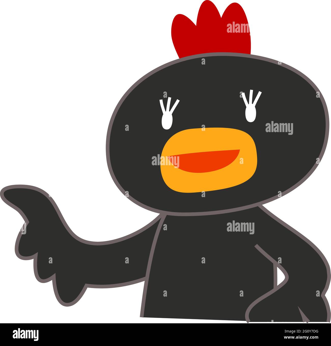 This is a illustration of chicken that guides you by pointing your ...