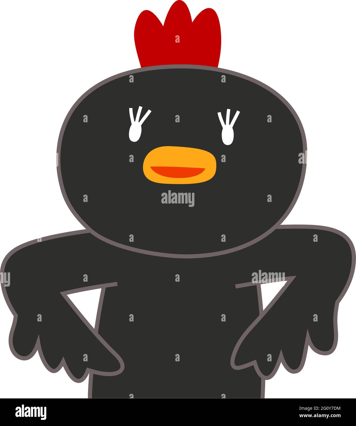 This is a illustration of chicken that guides you by pointing your ...