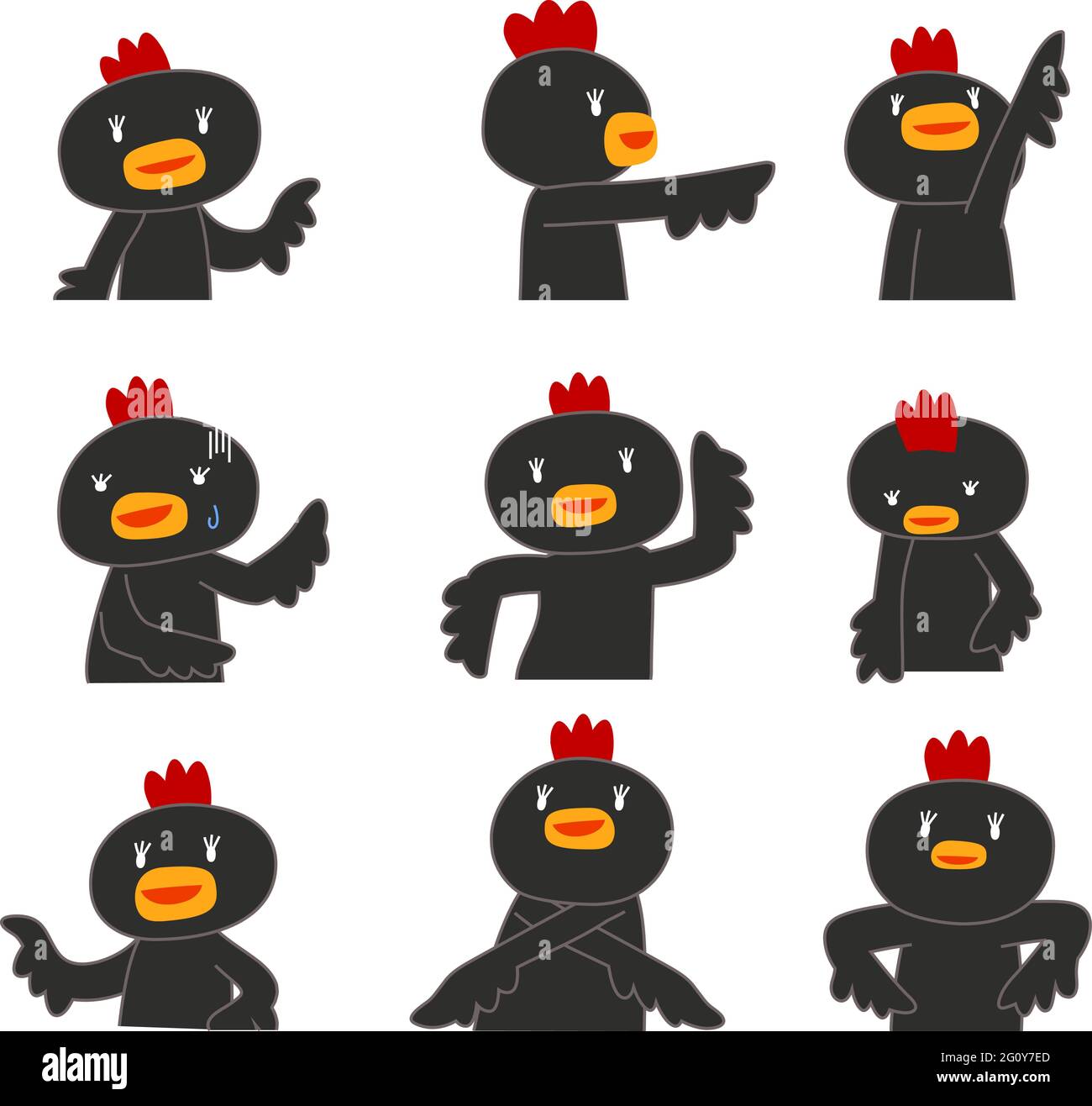 This is a illustration of chicken that guides you by pointing your ...