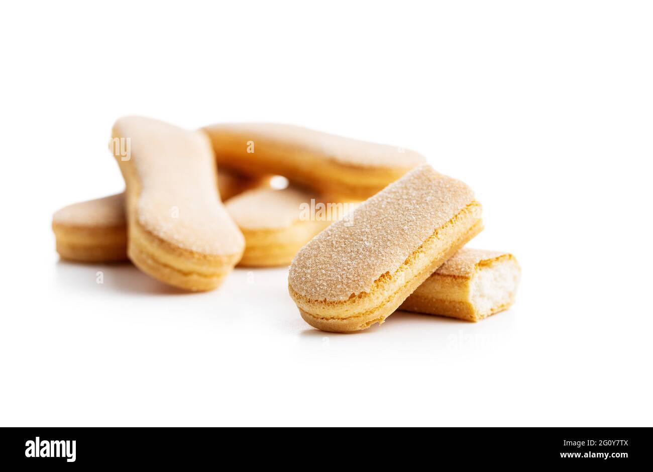 Italian cookie savoiardi. Sweet biscuits. Sponge cookies tiramisu ...