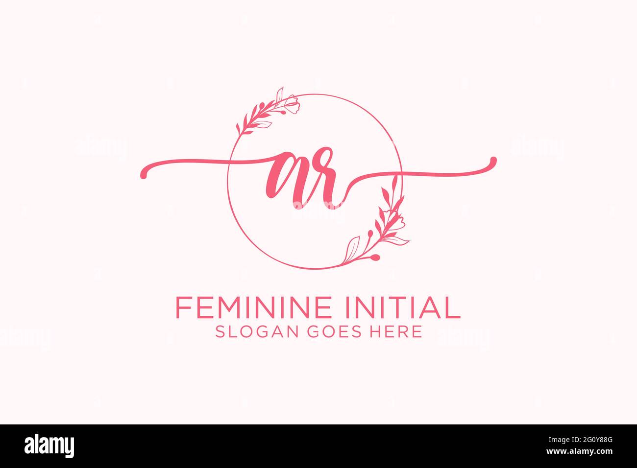 AR beauty monogram and elegant logo design handwriting logo of initial ...