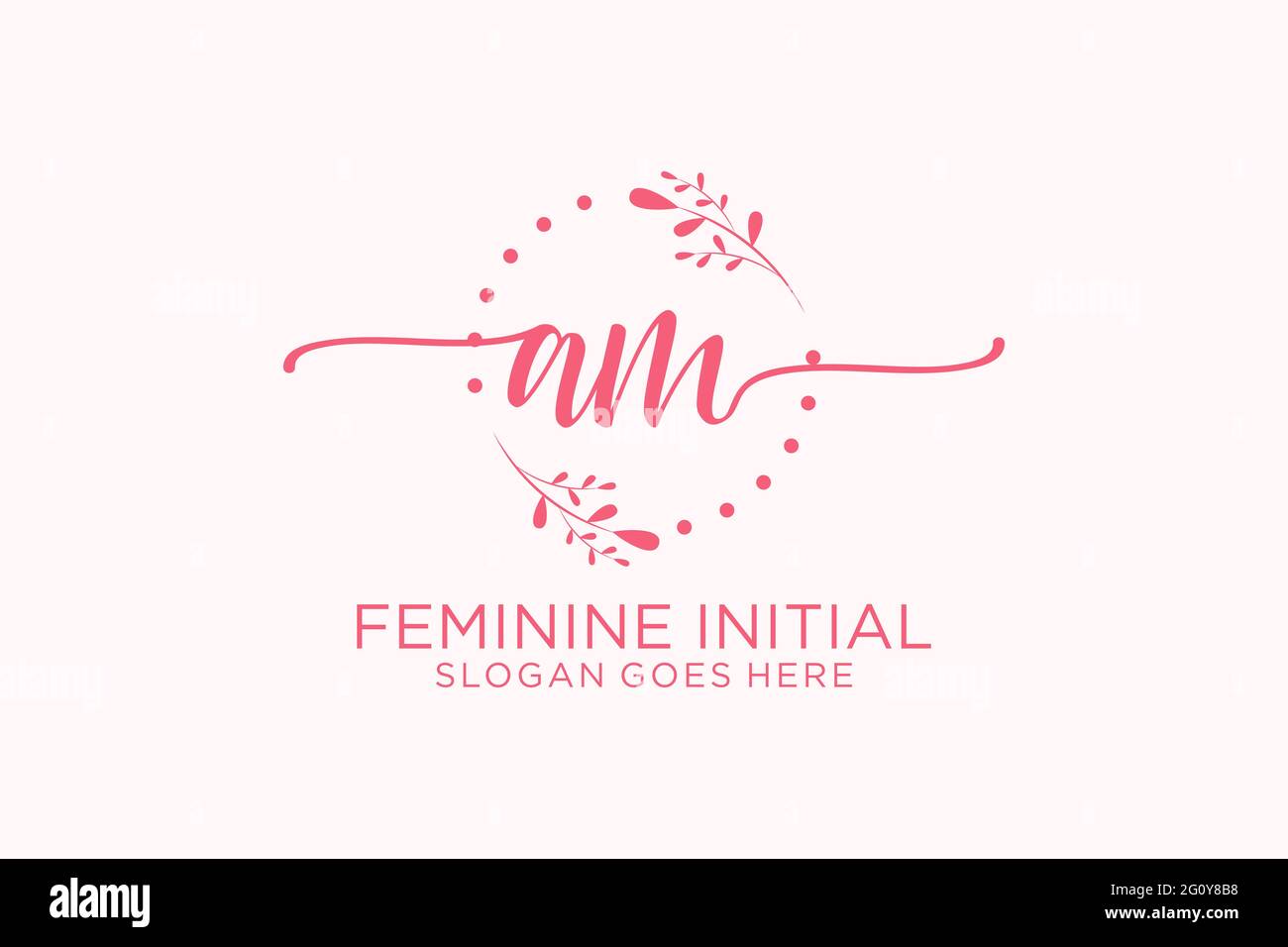AM beauty monogram and elegant logo design handwriting logo of initial ...