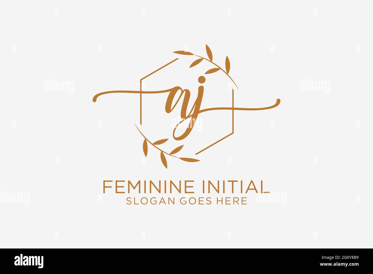 AJ beauty monogram and elegant logo design handwriting logo of initial ...