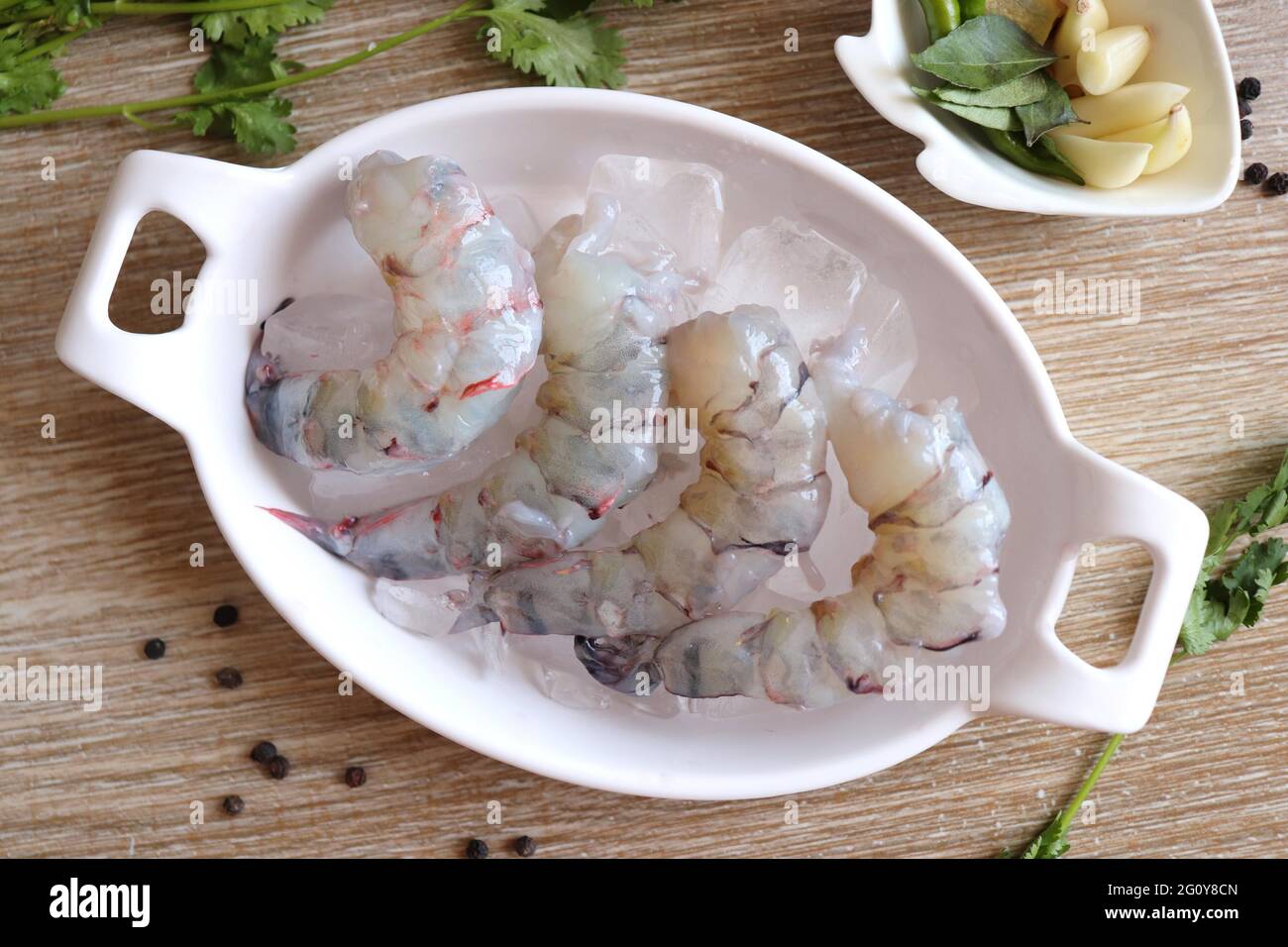 Cleaned, Peeled & Deveined Tiger Prawns or Asian tiger Shrimps. Also ...