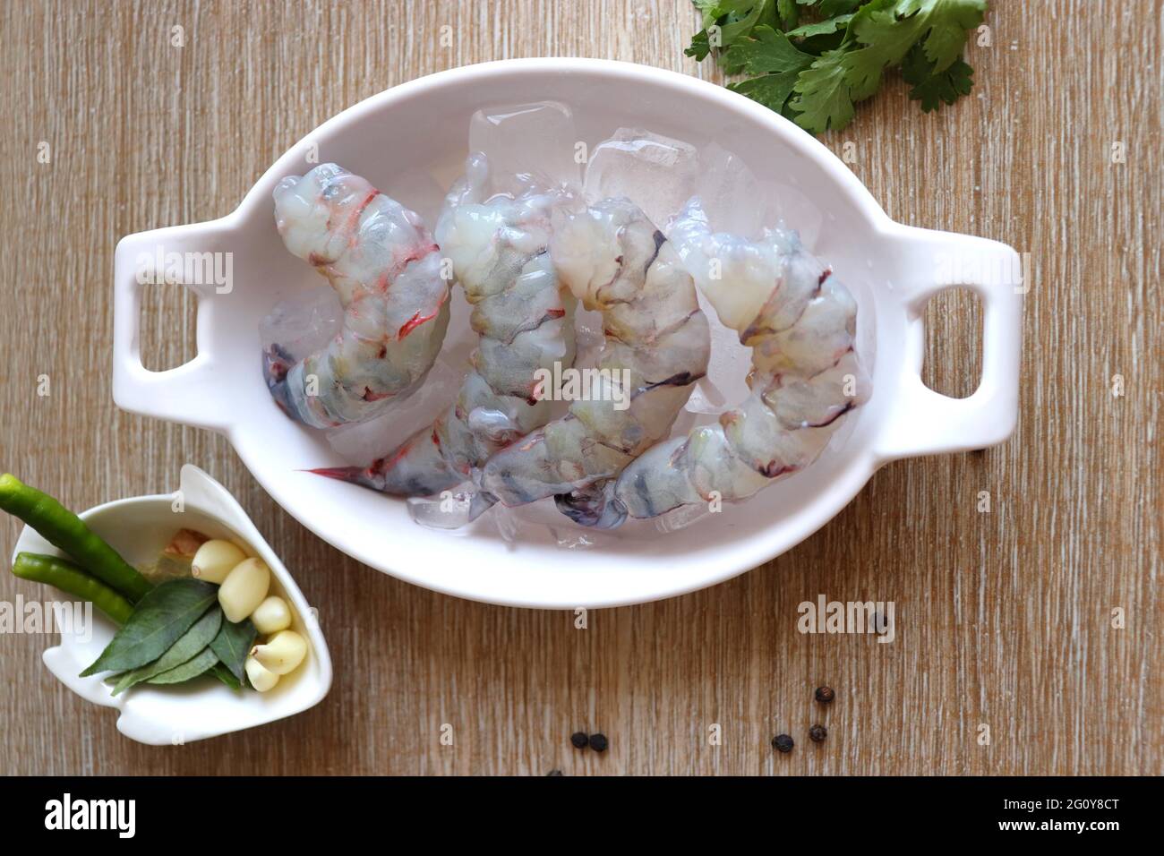 Cleaned, Peeled & Deveined Tiger Prawns or Asian tiger Shrimps. Also ...