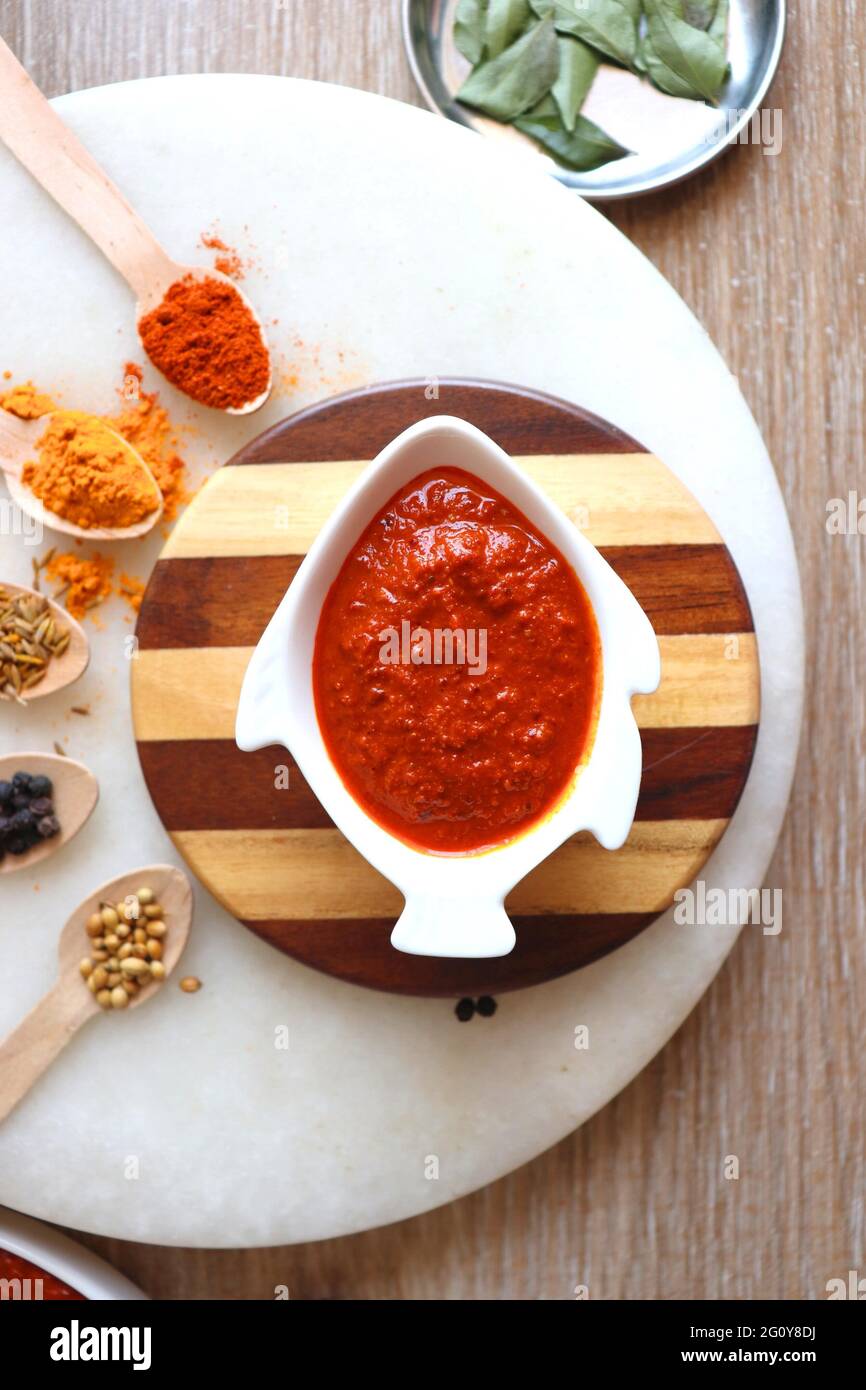 Indian Food- Goan fish curry paste or basic red coconut fish curry ...