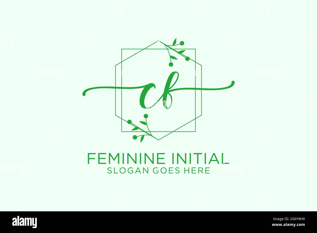 CF beauty monogram and elegant logo design handwriting logo of initial ...