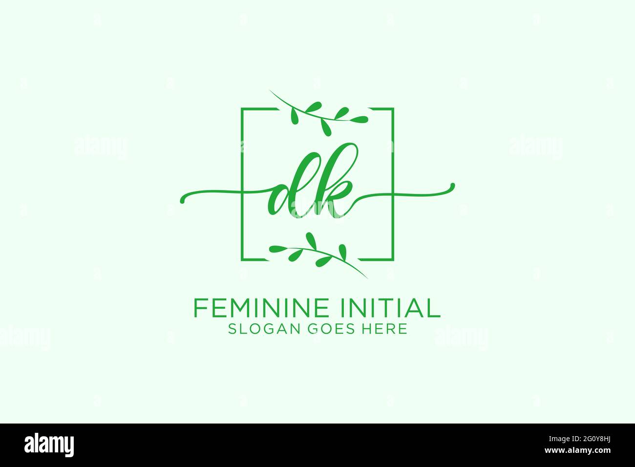 DK beauty monogram and elegant logo design handwriting logo of initial ...