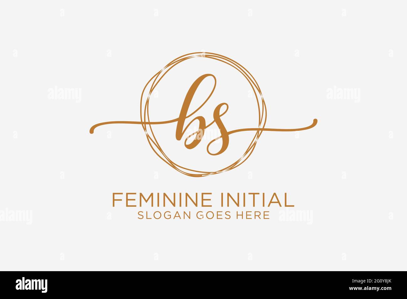 BS beauty monogram and elegant logo design handwriting logo of initial ...