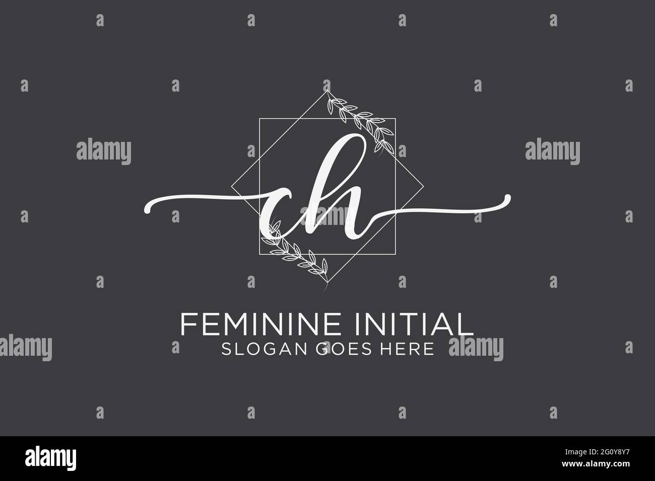 CH beauty monogram and elegant logo design handwriting logo of initial ...