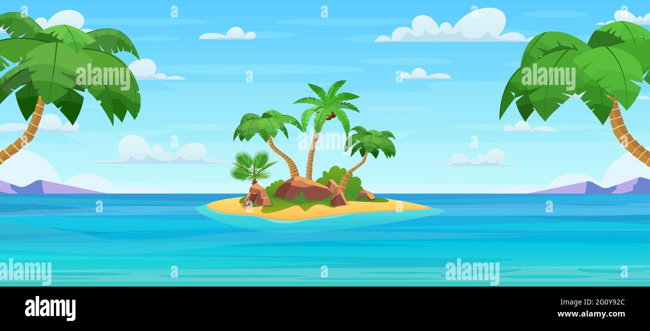 Animated Palm Trees Beach