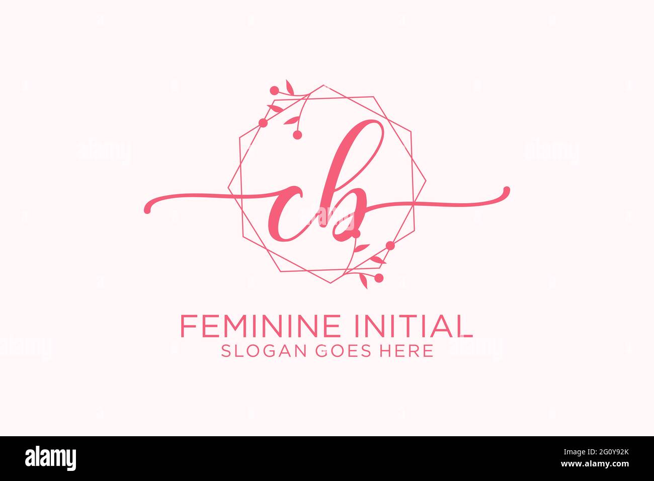 CB beauty monogram and elegant logo design handwriting logo of initial ...