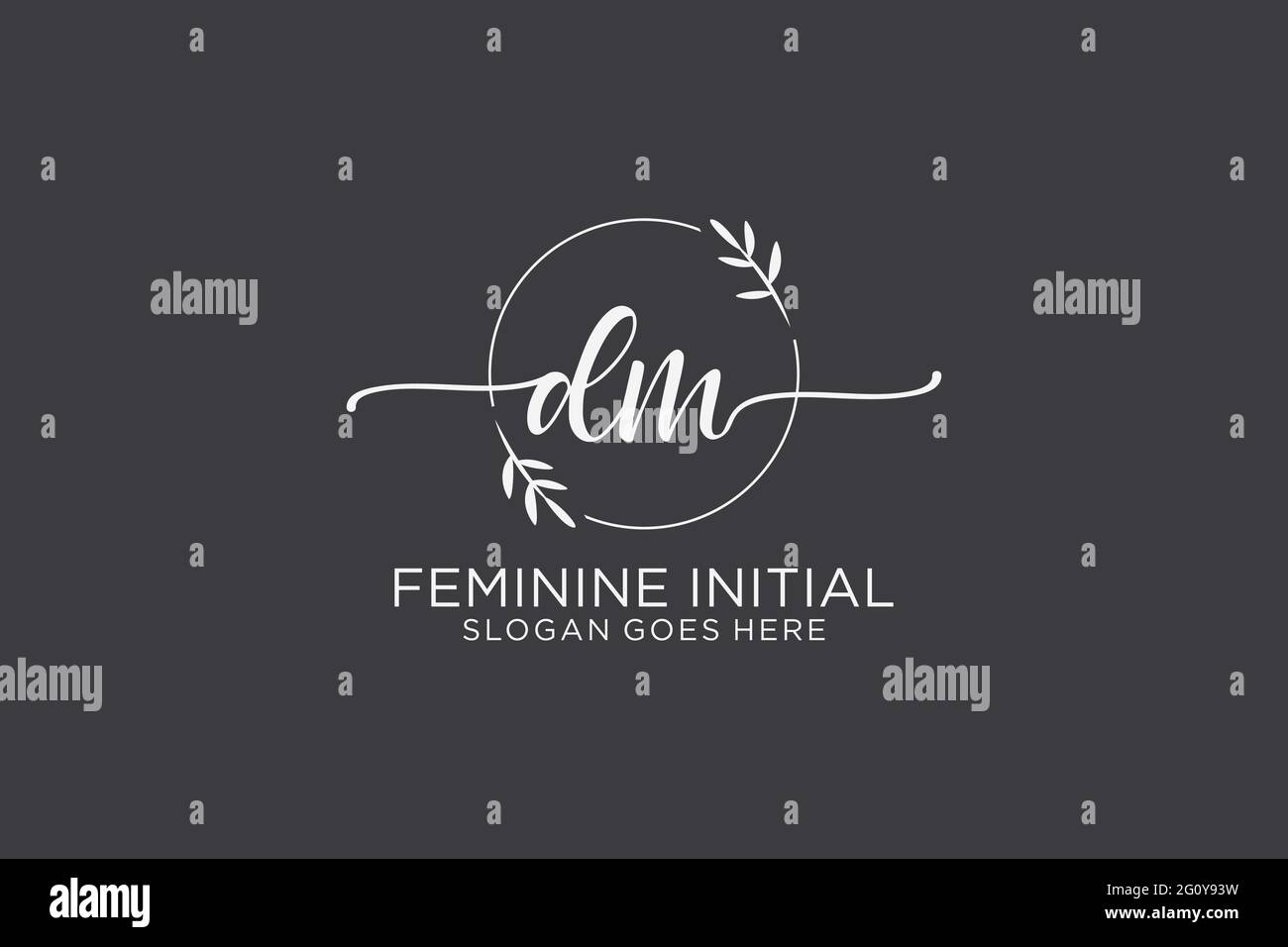 Dm logo design hi-res stock photography and images - Alamy