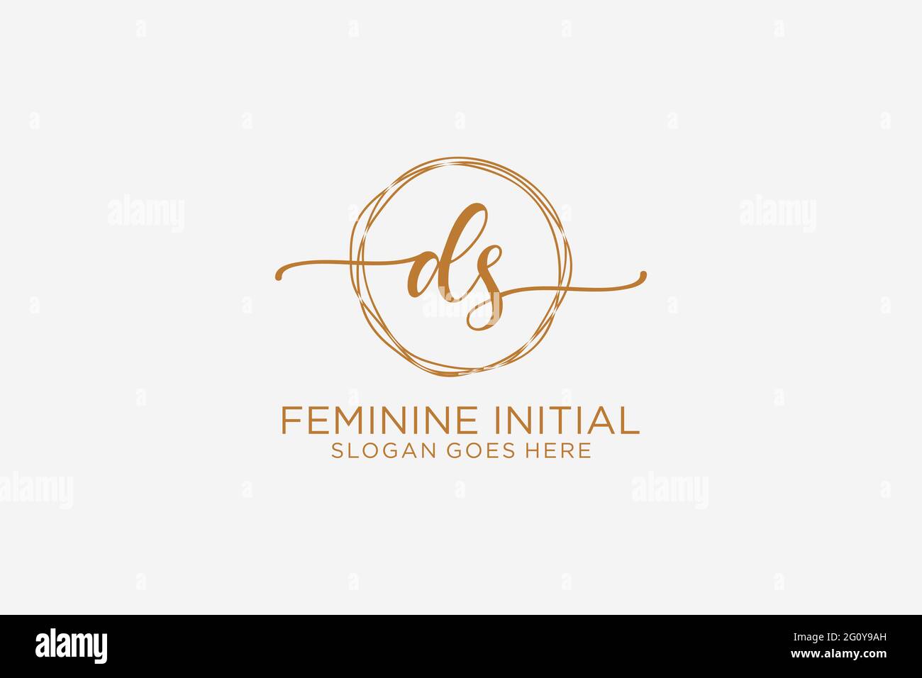 DS beauty monogram and elegant logo design handwriting logo of initial ...
