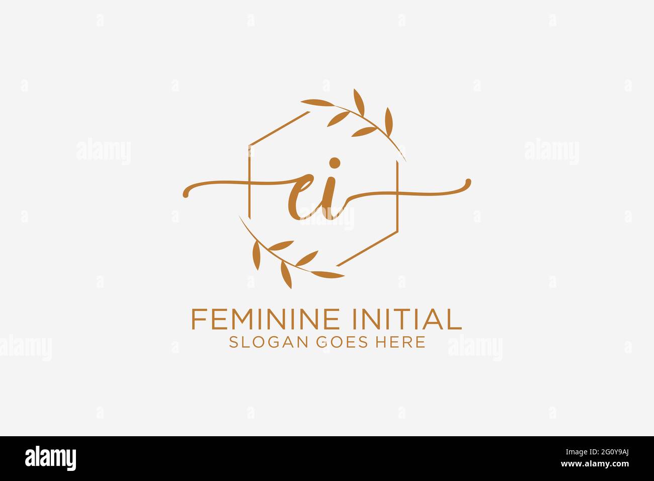 EI beauty monogram and elegant logo design handwriting logo of initial ...