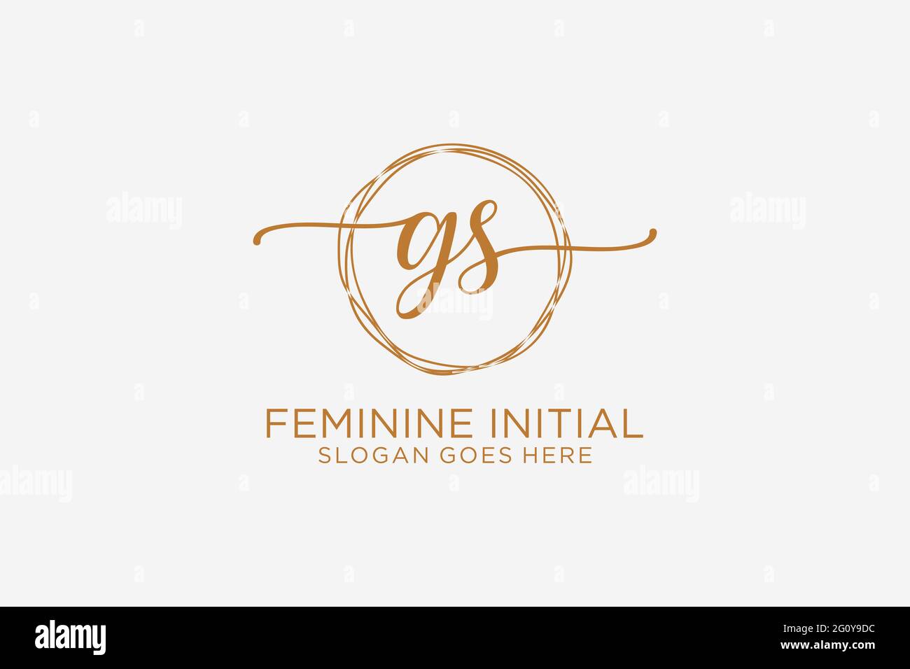 GS beauty monogram and elegant logo design handwriting logo of initial ...