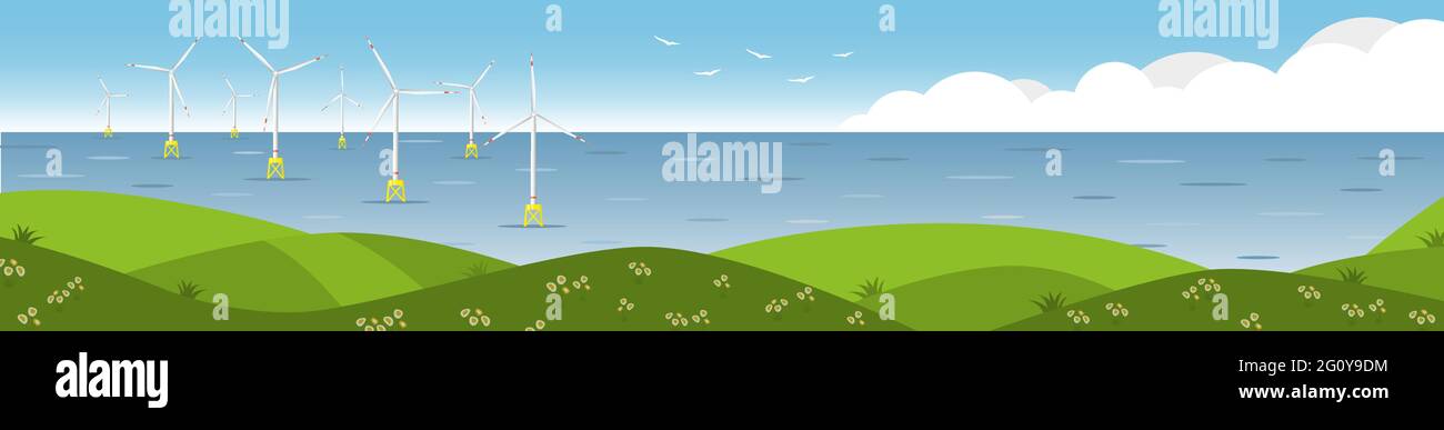 Wind farm uk farm Stock Vector Images - Alamy