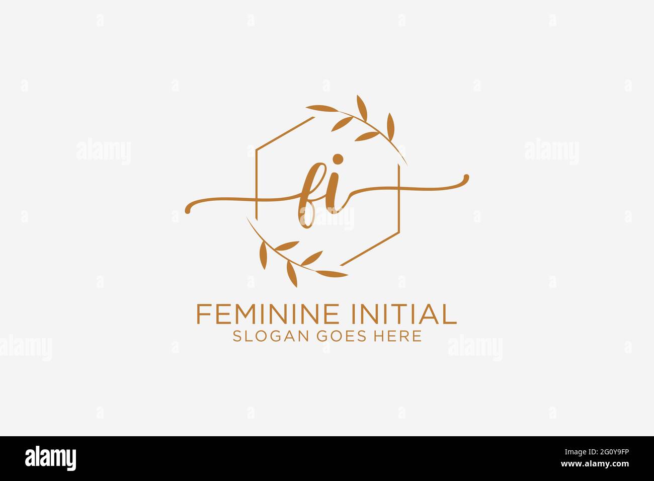FI beauty monogram and elegant logo design handwriting logo of initial ...