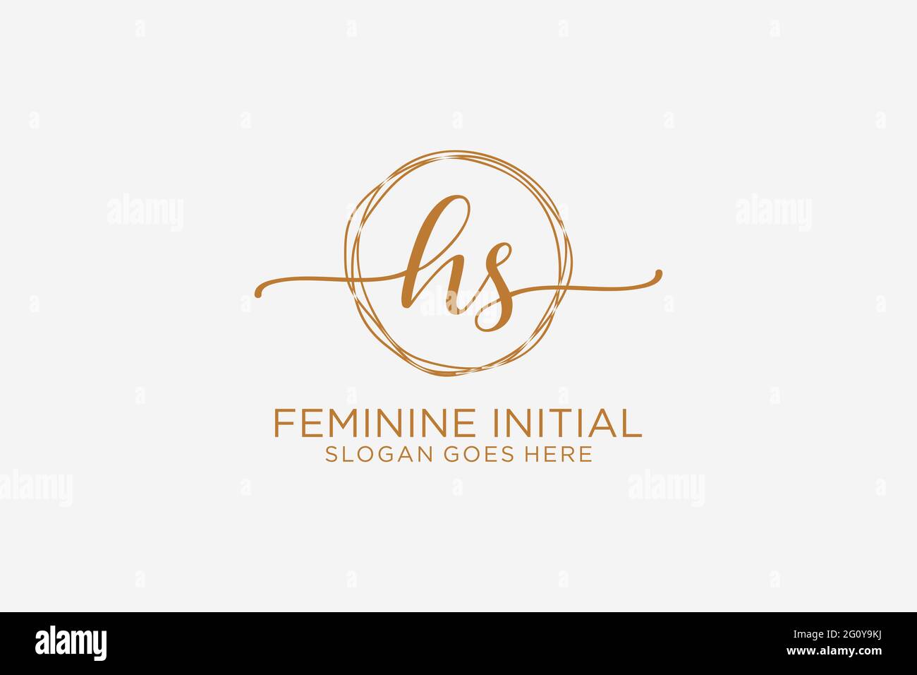 HS beauty monogram and elegant logo design handwriting logo of initial ...